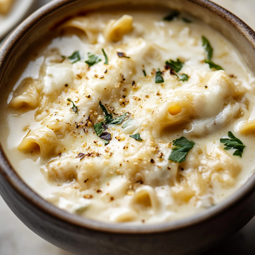 Creamy Alfredo Lasagna Soup