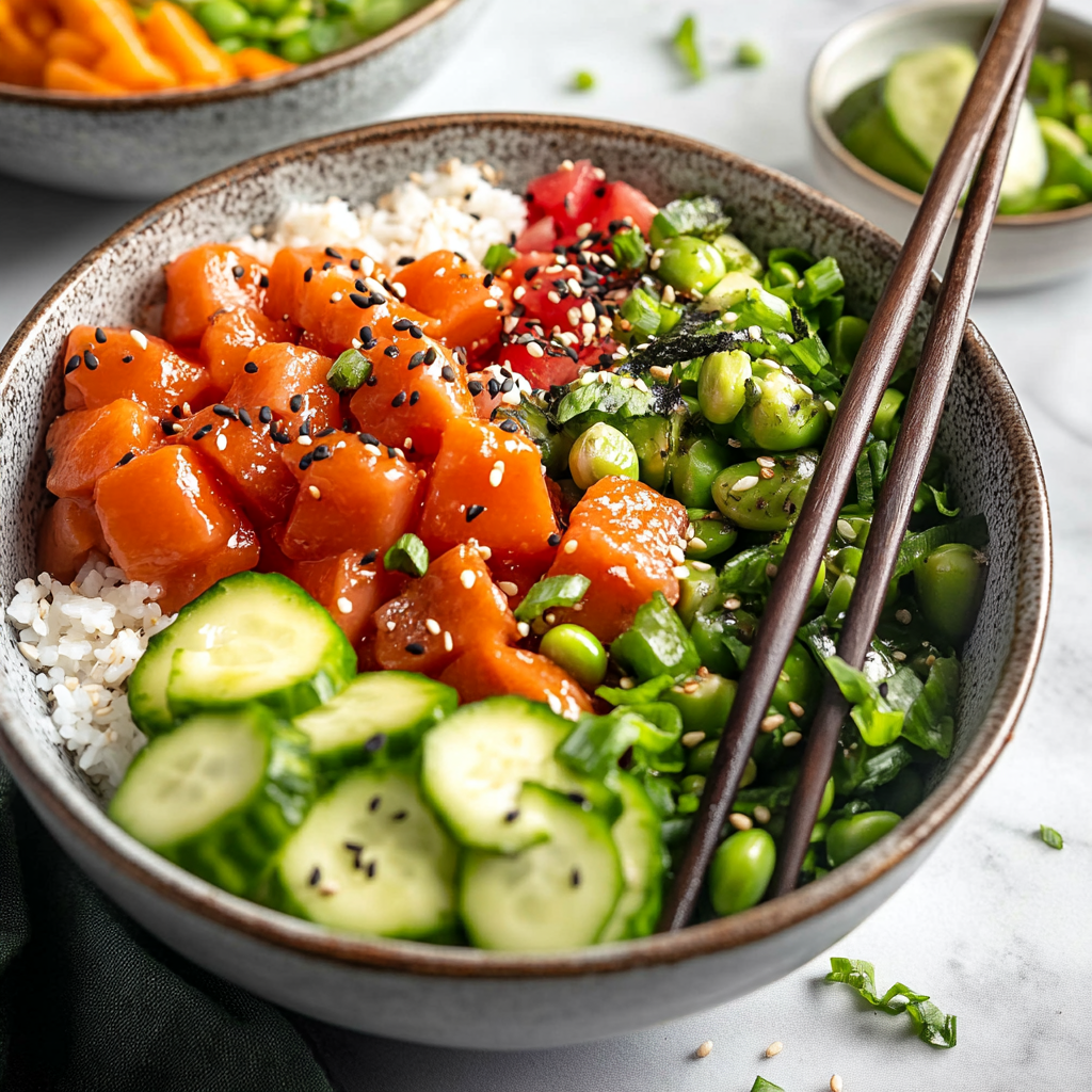 Refreshing Fresh Vegan Poke Bowl