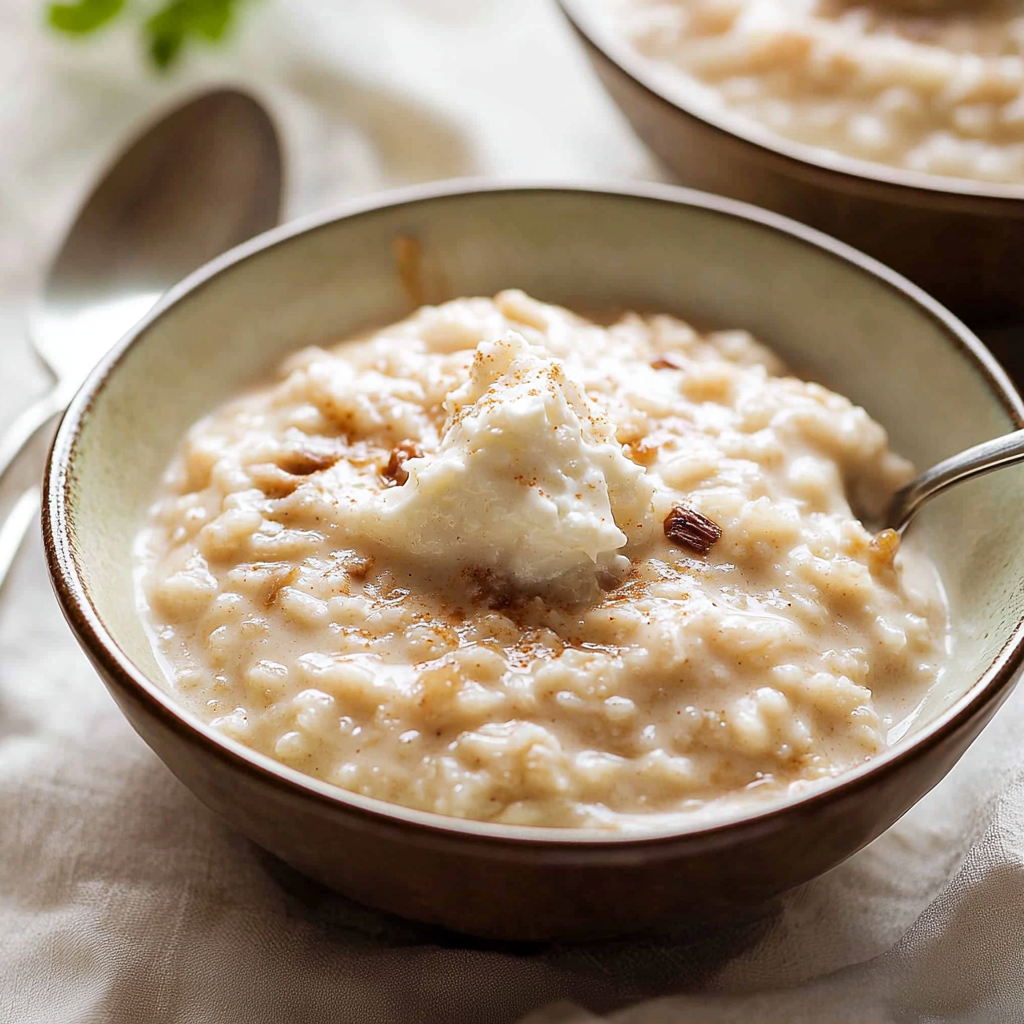 Delicious Rice Pudding with Cooked Rice
