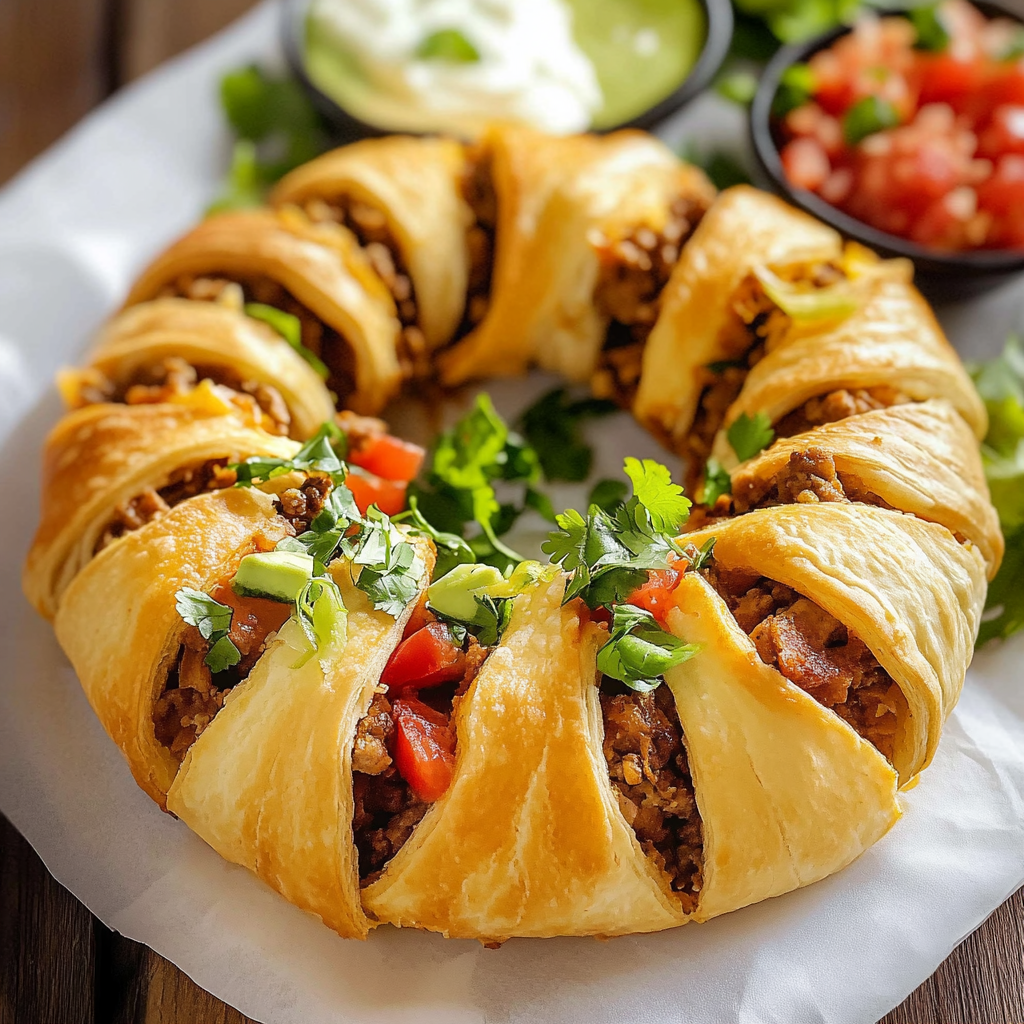 Taco Ring with Crescent Rolls