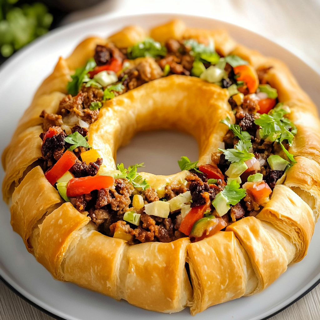 Taco Ring with Crescent Rolls